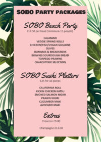 Menus - SOBO Beach